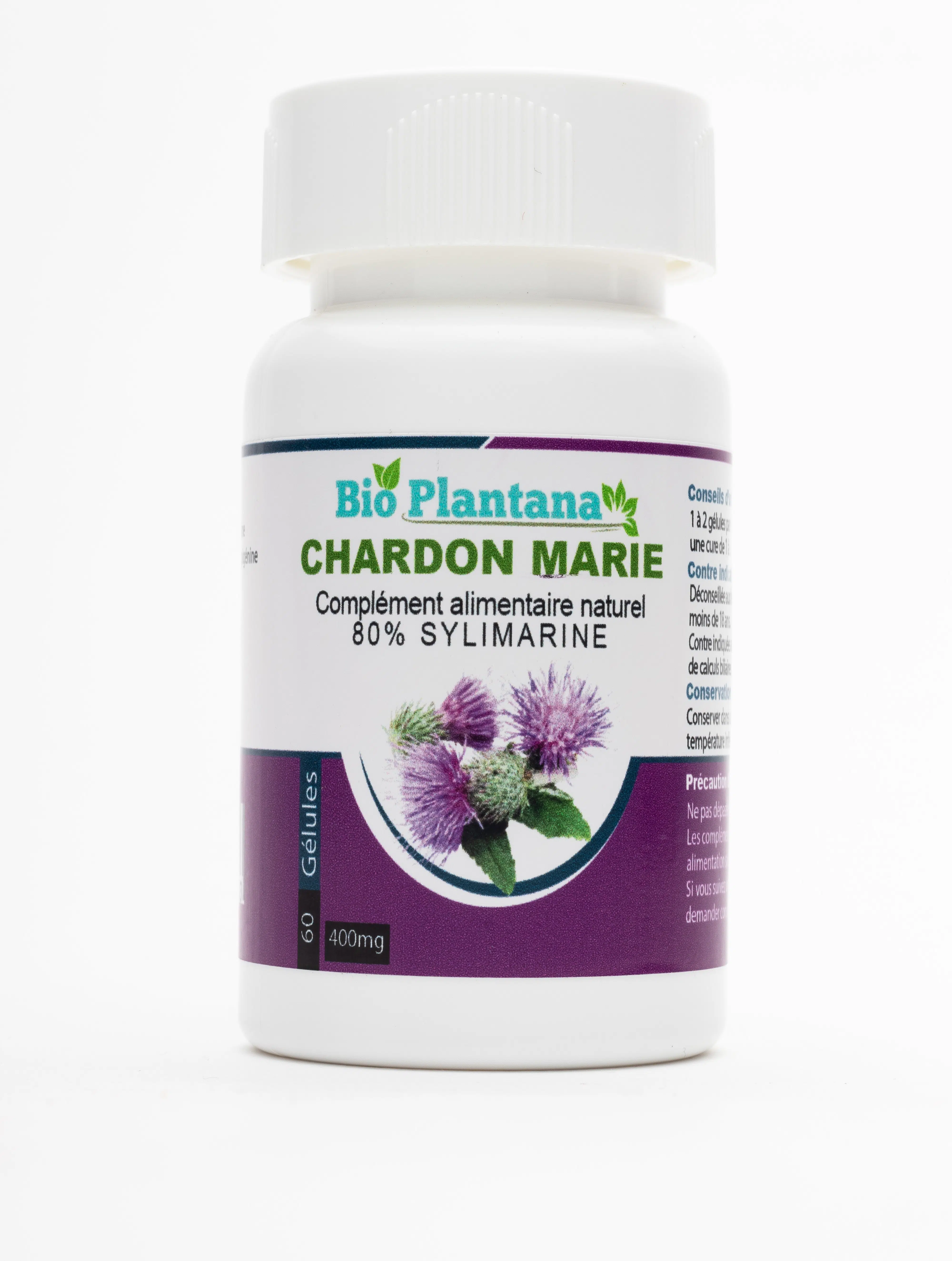 Bio Plantana | chardon marie naturel boite de 60 gélules/400mg